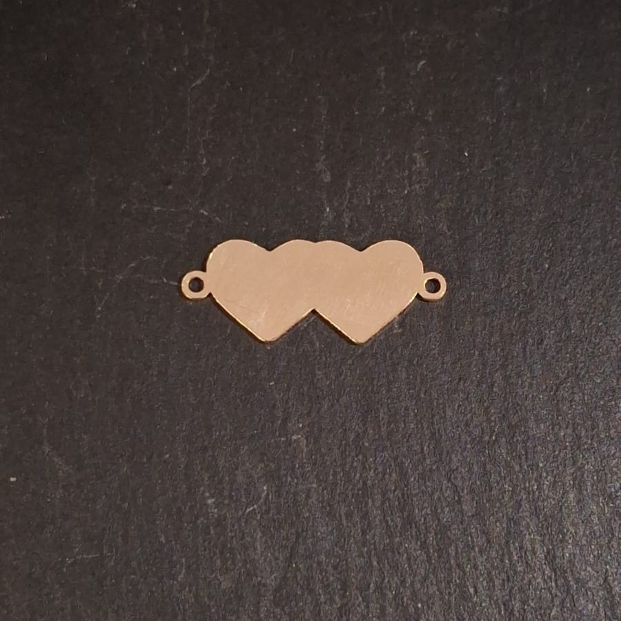 Double Heart Connector – SSAV Permanent Jewellery Supplies and Wholesale